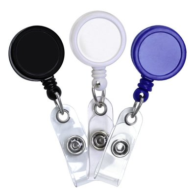 Multi Color Retractable Badge Reel Clip 0.3 - 1.5mm Thickness For ID Card Protection