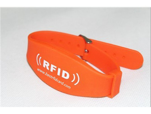 Durable Waterproof Rfid Tag Bracelet / Wristband With Dual RFID Chips