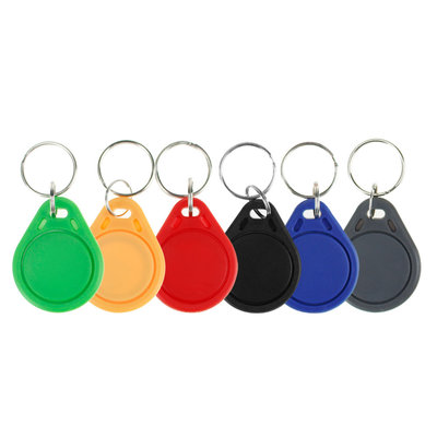 ABS Custom Waterproof Key Chain Tags , 125Khz LF Key Chain Fob Chip Encoding