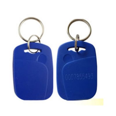 13.56 MHz HF Blue Smart Key Fob Keychain Custom Size Long Read Distance