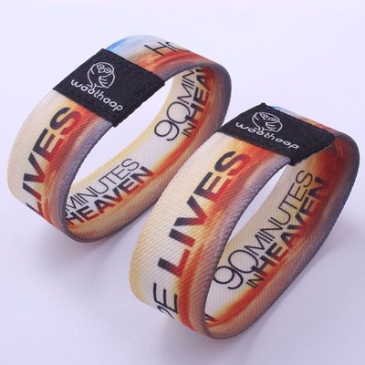 Stretch Woven RFID Chip Wristband MF Desfire Chip For Concert / Party
