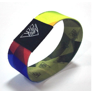 Stretch Woven RFID Chip Wristband MF Desfire Chip For Concert / Party