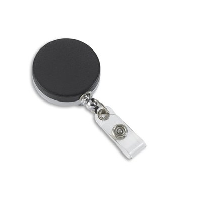Black ID Card Accessories Retractable Id Badge Reels Belt Clip For Plastic Card Packing