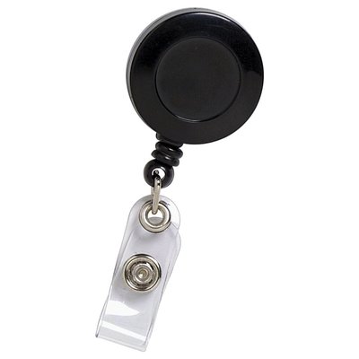 Black ID Card Accessories Retractable Id Badge Reels Belt Clip For Plastic Card Packing