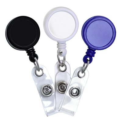 Black ID Card Accessories Retractable Id Badge Reels Belt Clip For Plastic Card Packing