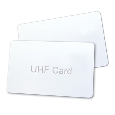 Dual Chip 860 - 960 Mhz Thin Uhf Blank PVC RFID Proximity Card With Quality Chips For Library Hotel Shop Management