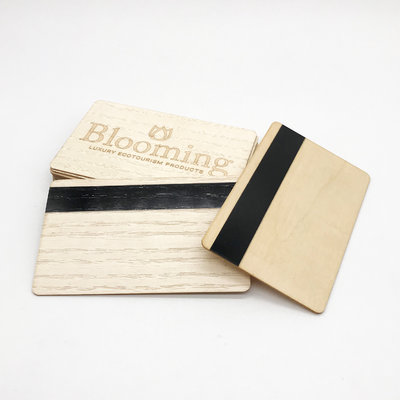 Free Design Wood Rfid Gift Printing Promotional  Magnetic Stripe Card Smart Card With Chip For Printing