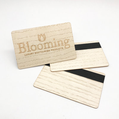 Free Design Wood Rfid Gift Printing Promotional  Magnetic Stripe Card Smart Card With Chip For Printing