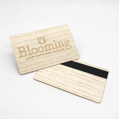 Free Design Wood Rfid Gift Printing Promotional  Magnetic Stripe Card Smart Card With Chip For Printing