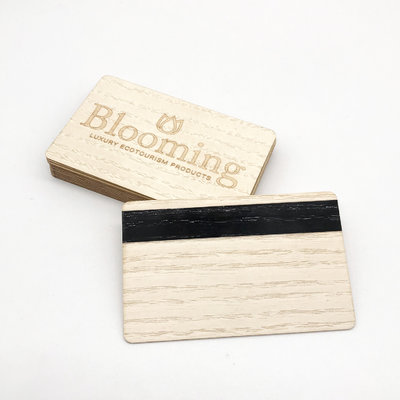 Free Design Wood Rfid Gift Printing Promotional  Magnetic Stripe Card Smart Card With Chip For Printing