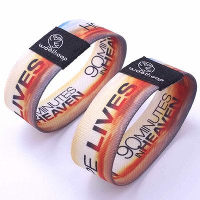 Custom Stretch Woven Rfid Elastic Fabric Chip Tag Wristband Mf Desfire Chip For Concert Party Cashless Payment