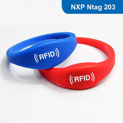 Uhf 860-960mhz Rfid Adjustable Waterproof Silicon Rfid Wristband Bracelet Wrist Band Rubber Waterproof Reader For Pool