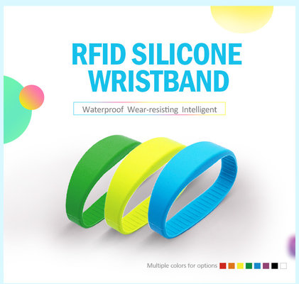 13.56Mhz MutiColor Silicone Bracelet Custom Eco-Friendly RFID Silicone NFC Chip Wristband With TK4100 Chip For Concert