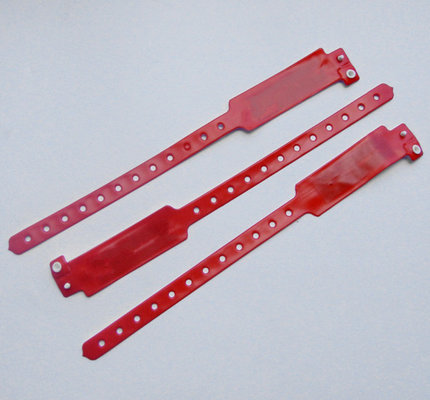 Plastic Durable Pp  Custom Rfid Chip Verified Identification  Event Wristbands For Hospital Management