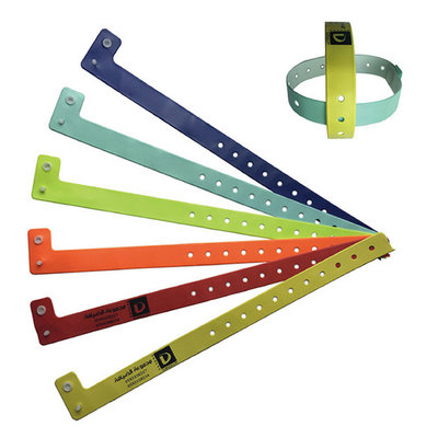 Plastic Durable Pp  Custom Rfid Chip Verified Identification  Event Wristbands For Hospital Management