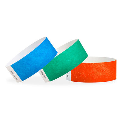 Custom Logo Printing Disposable Waterproof Paper Elastic Hf Rfid Chip Wristband In Variable Colors For Sport Event