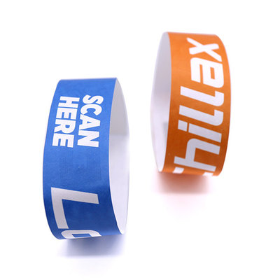 Custom Logo Printing Disposable Waterproof Paper Elastic Hf Rfid Chip Wristband In Variable Colors For Sport Event