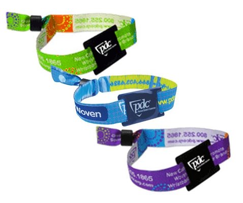 Nfc Tag Wristband Woven Hot Sale Rewritable Rfid Nylon Concert Wrist Band For Music Festival Door Lock