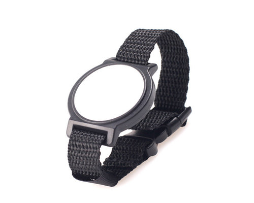 Easy Carry Rfid Wristband 125khz Tag Comfortable Wear Em4100 Rfid Nylon Wristband Adjustable Black Blue Color