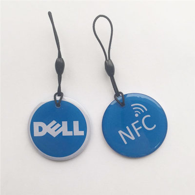 IC Epoxy Keyfob Custom Nfc Chip Rfid Proximity Epoxy Keyfobs Ring Tags With Custom Printing For Animal Security