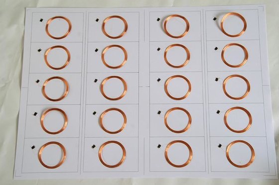Smooth Surface High Frequency 13.56mhz Hf Rfid Wet Chip Inlay Pvc  Laminate Sheet For Pvc Smart Card Production