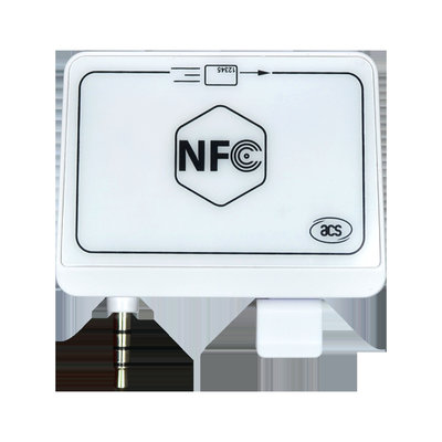 Mini NFC Magnetic Bank RFID Card Reader With ISO Android SDK ACR35 Contactless White Color Lightweight Card Writer